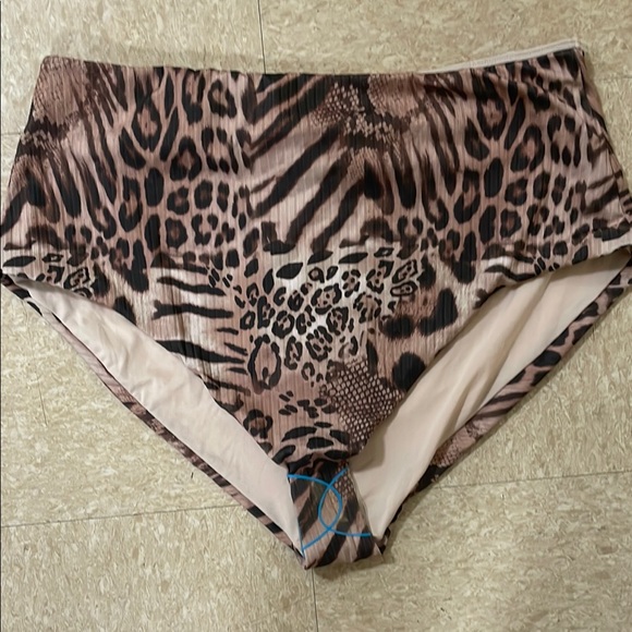 ASOS | Swim | Asos Animal Print Bikini Bottoms Brown And Tan | Poshmark